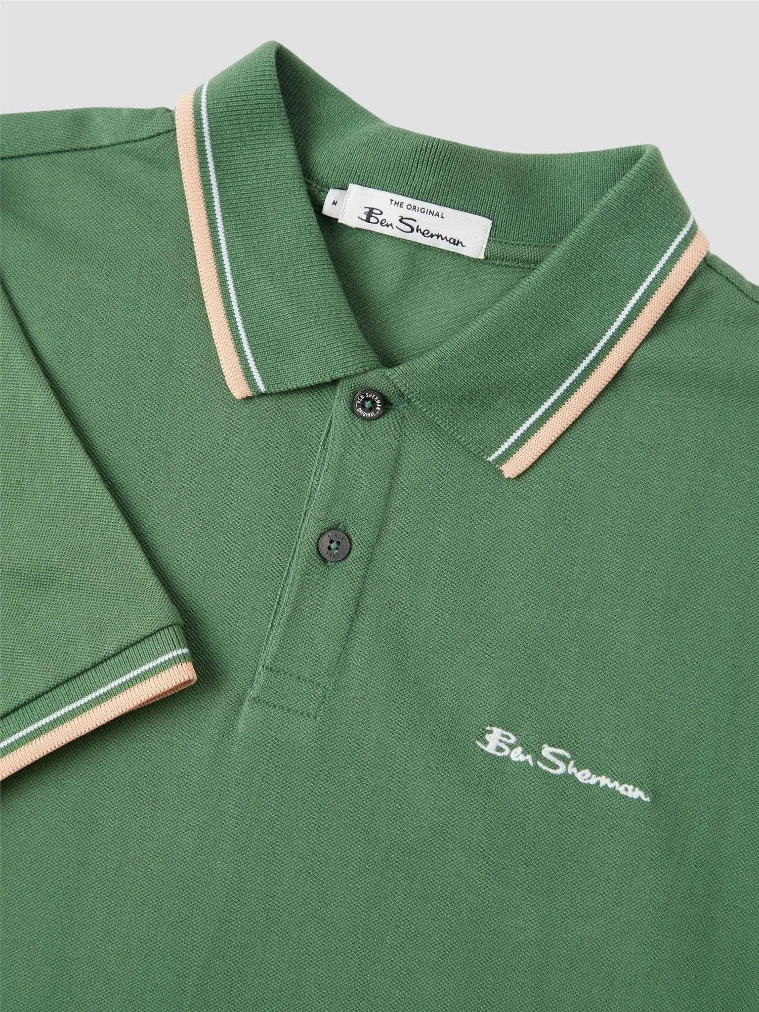 Ben Sherman Rich Fern Signature Polo – ECRU